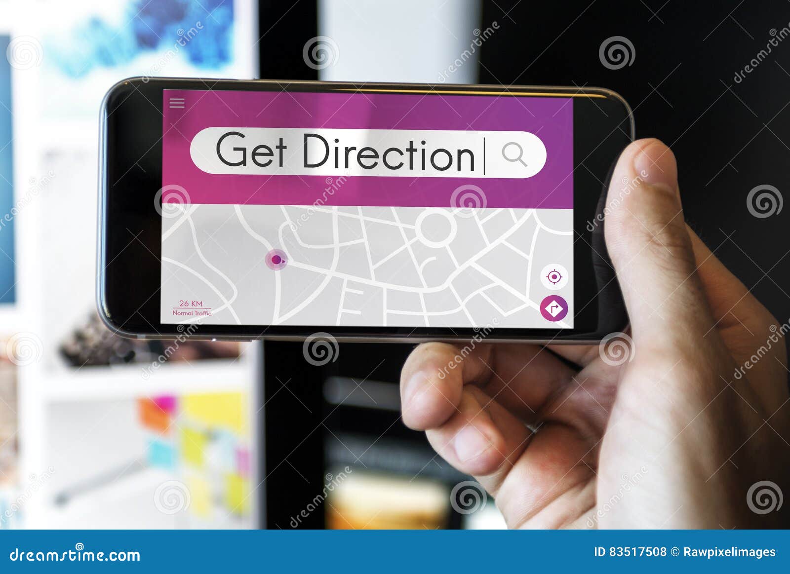 Get Direction Navigation GPS Map Destination Concept Stock Photo ...
