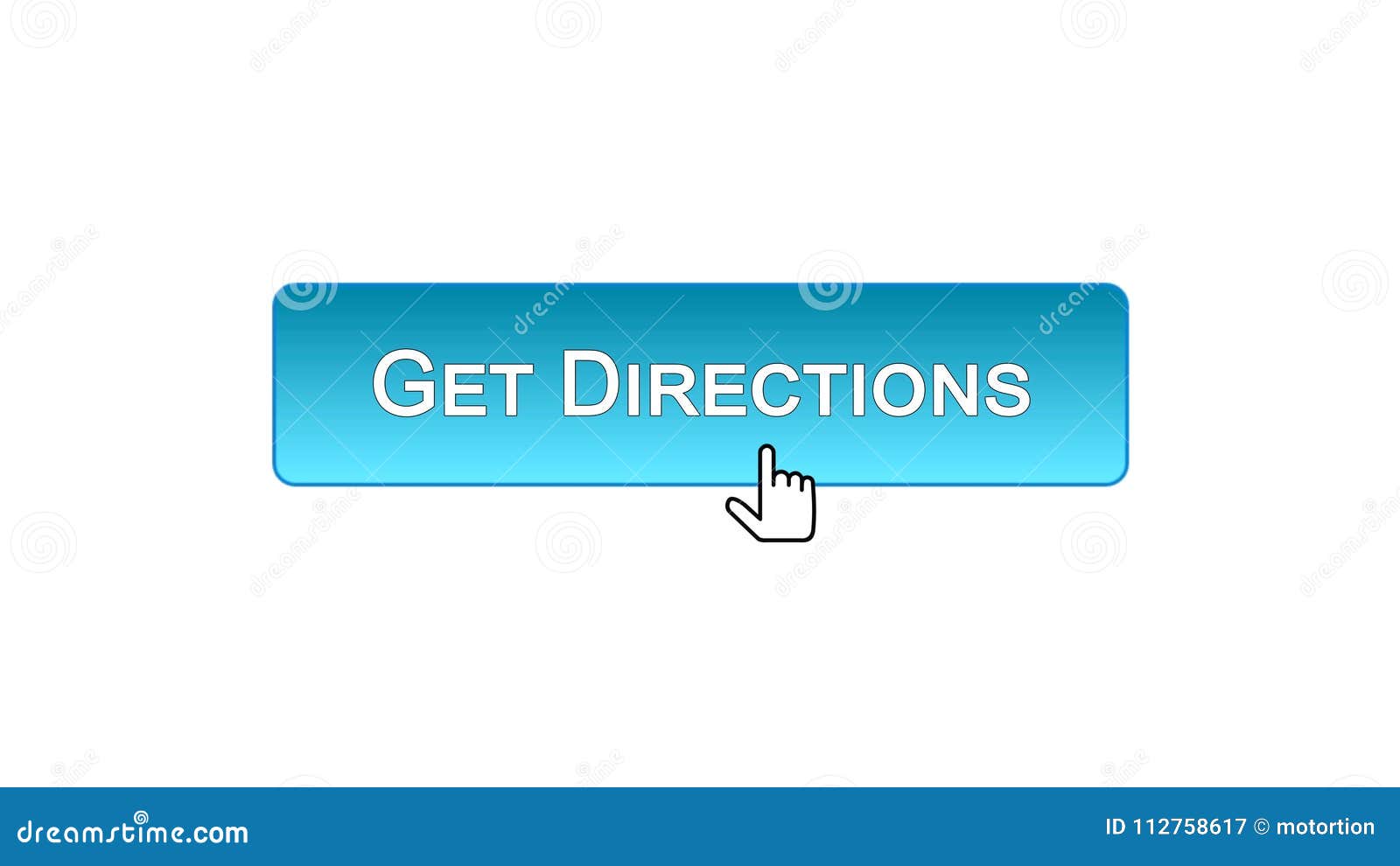 Get Directions Web Interface Button Clicked with Mouse Cursor, Blue ...