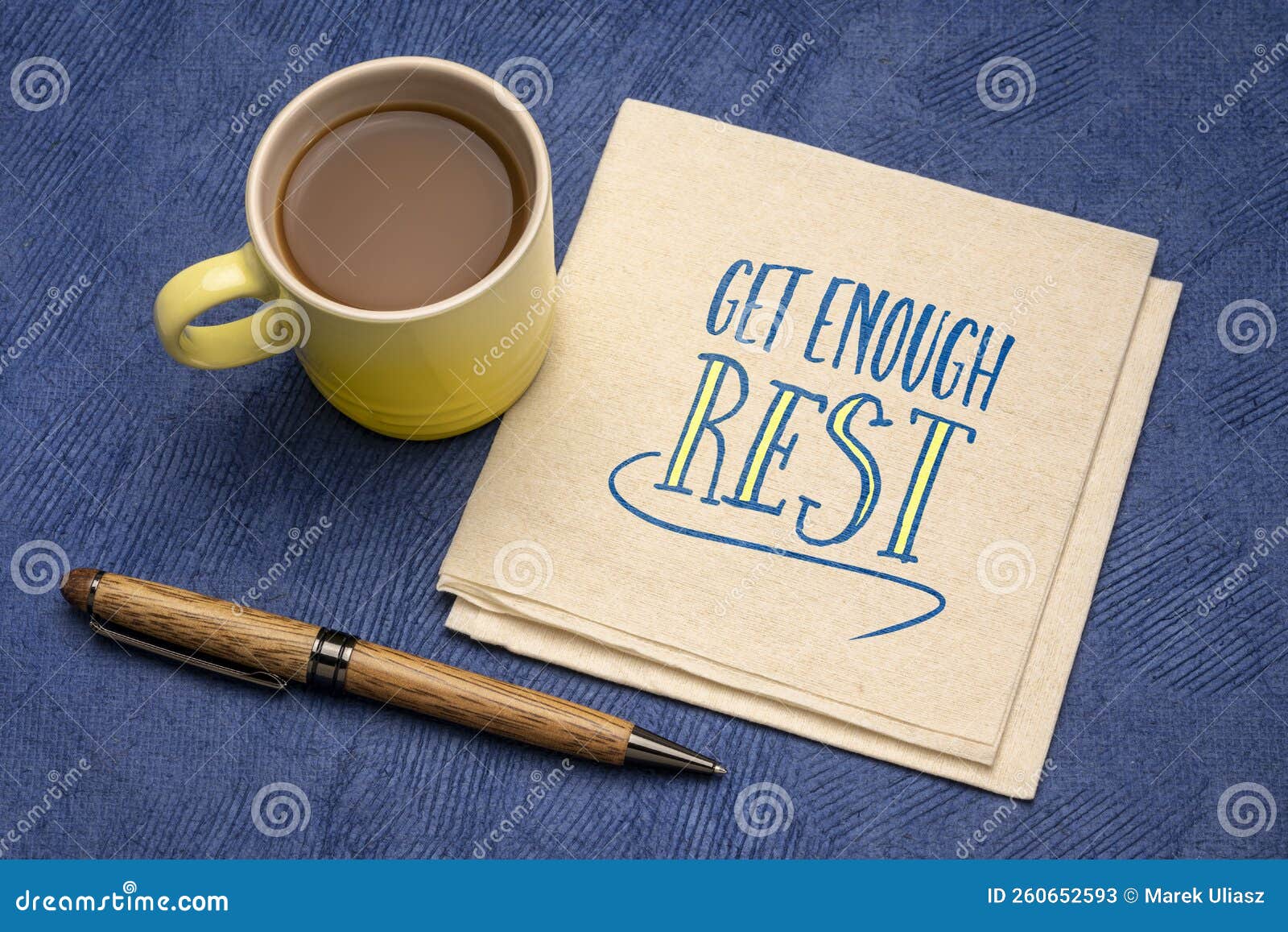 Get Enough Rest Napkin Note Stock Image - Image of napkin, rest: 260652593