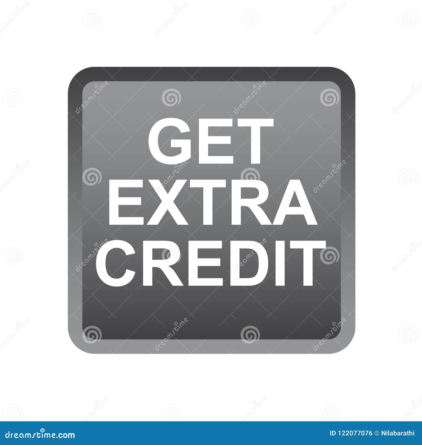 Get extra credit stock illustration. Illustration of button - 122077076
