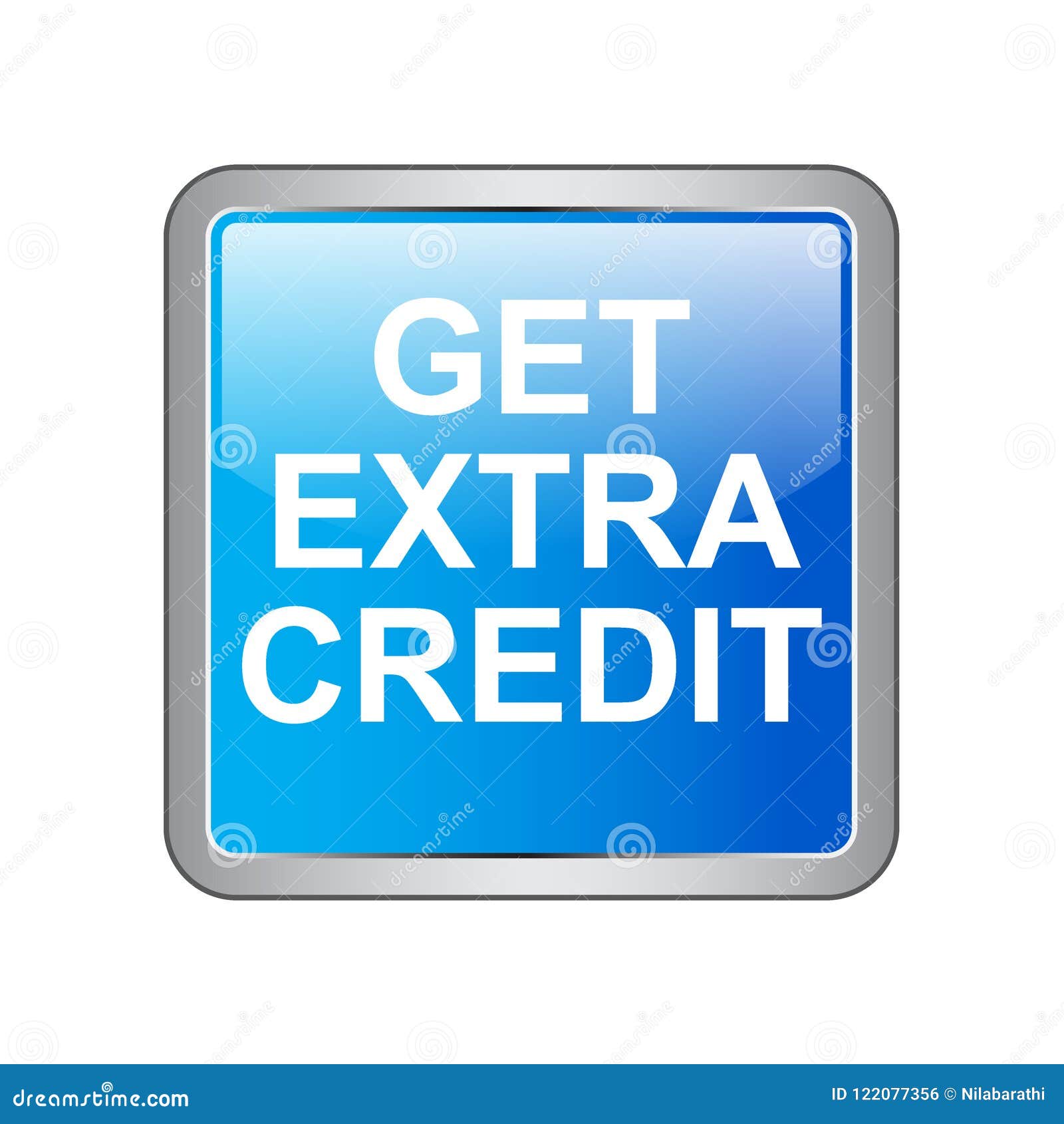 Get extra credit stock illustration. Illustration of glossy - 122077356