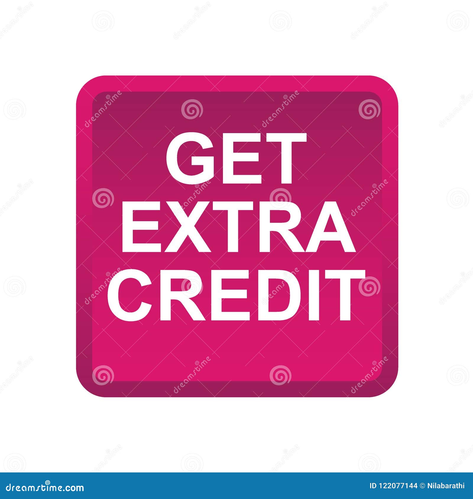 Get extra credit stock illustration. Illustration of online - 122077144