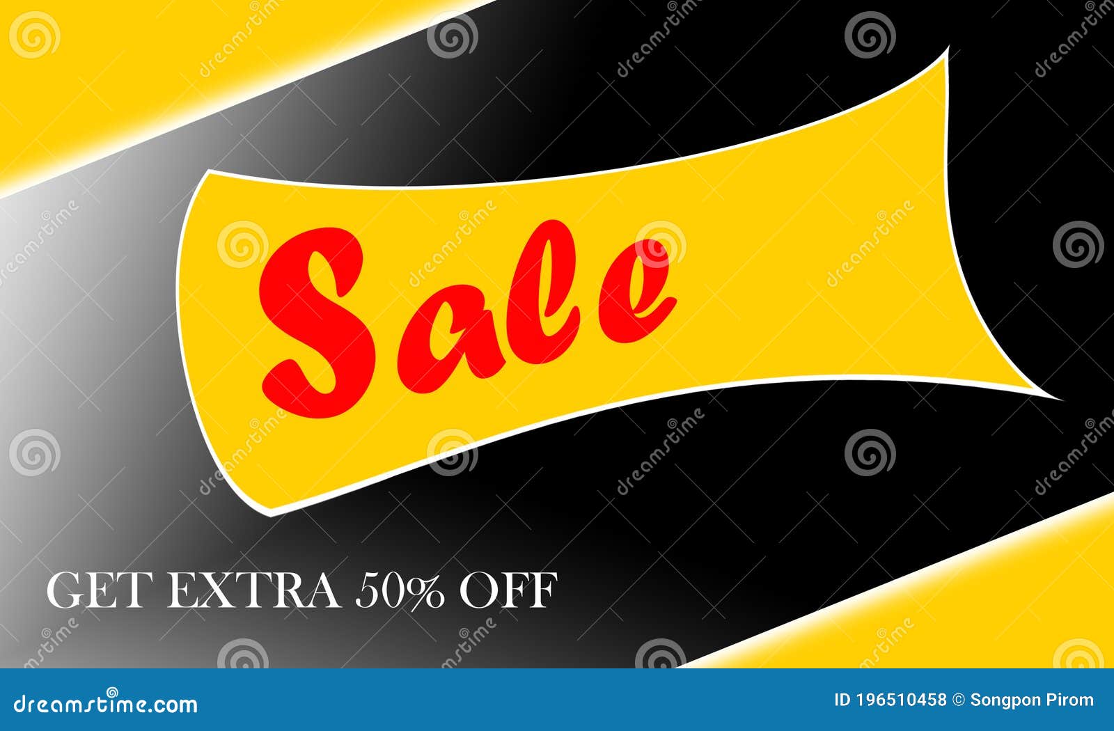 GET EXTRA OFF Sale Offer Banner Stock Illustration - Illustration of ...