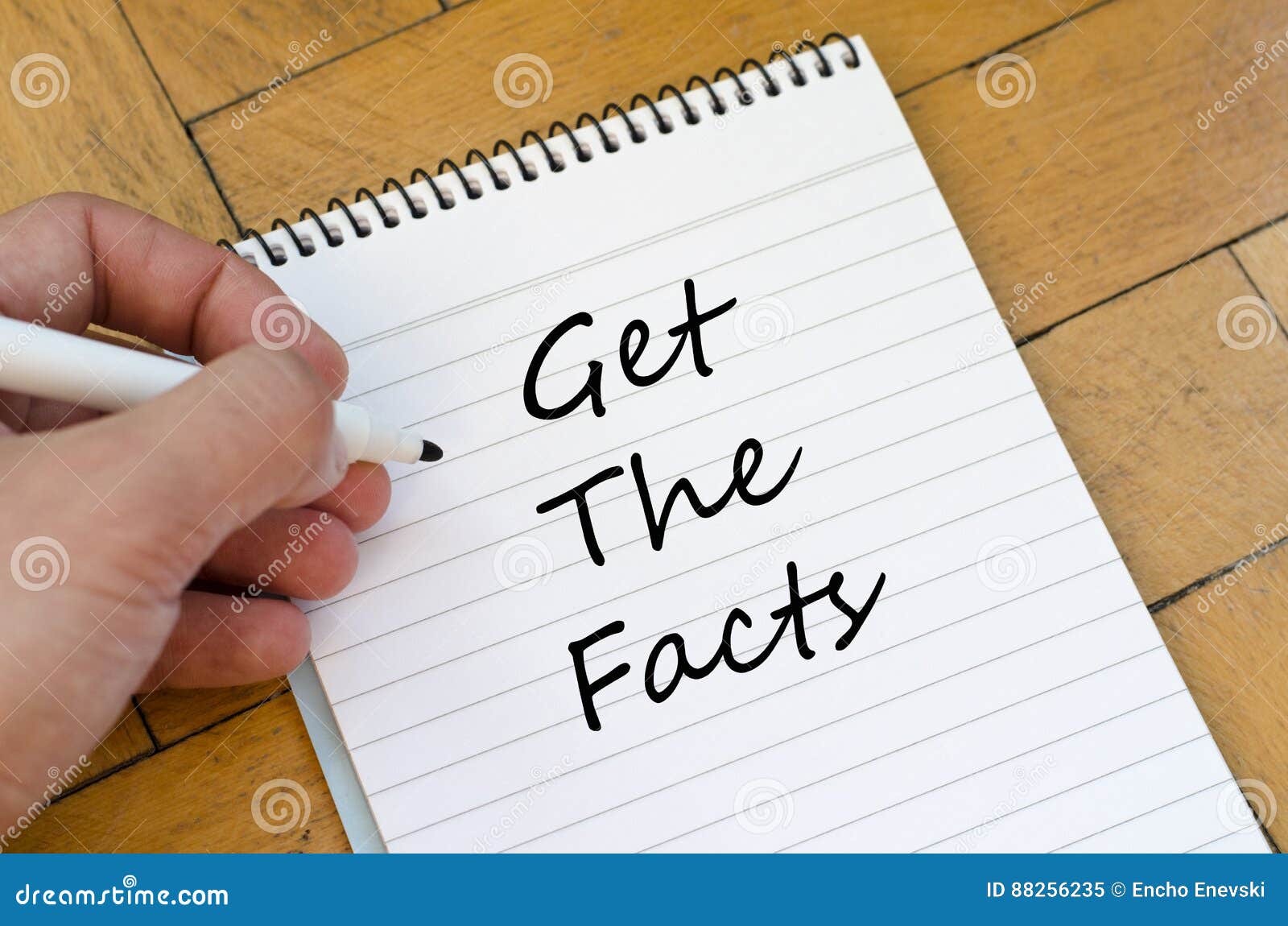Get the Facts Concept on Notebook Stock Image - Image of strategy ...