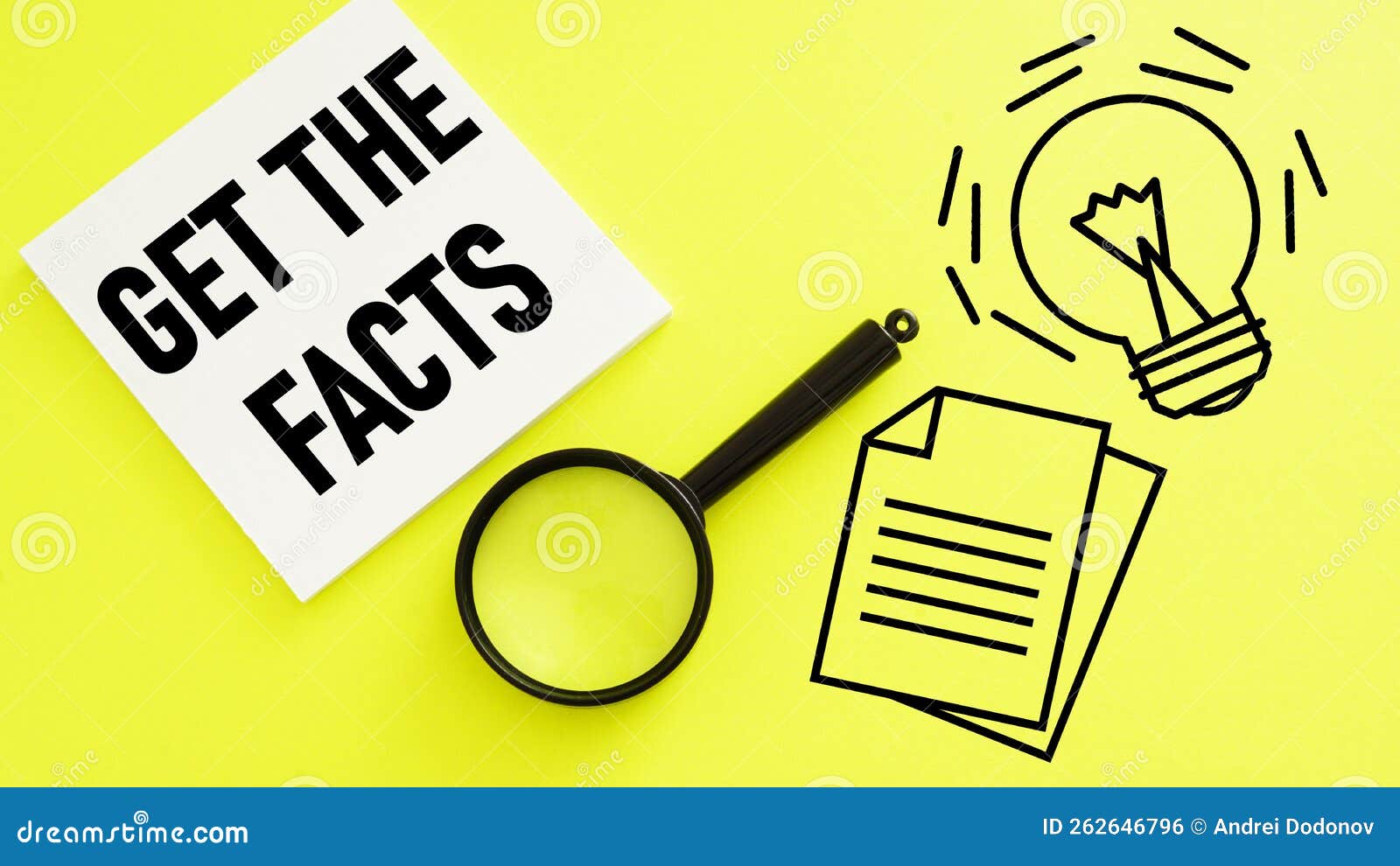 Get the Facts is Shown Using the Text Stock Photo - Image of planning ...