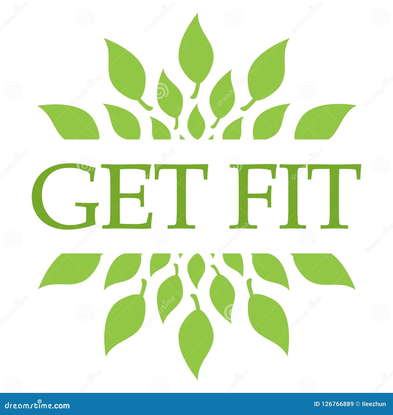 Get Fit Leaves Green Circular Stock Illustration - Illustration of ...