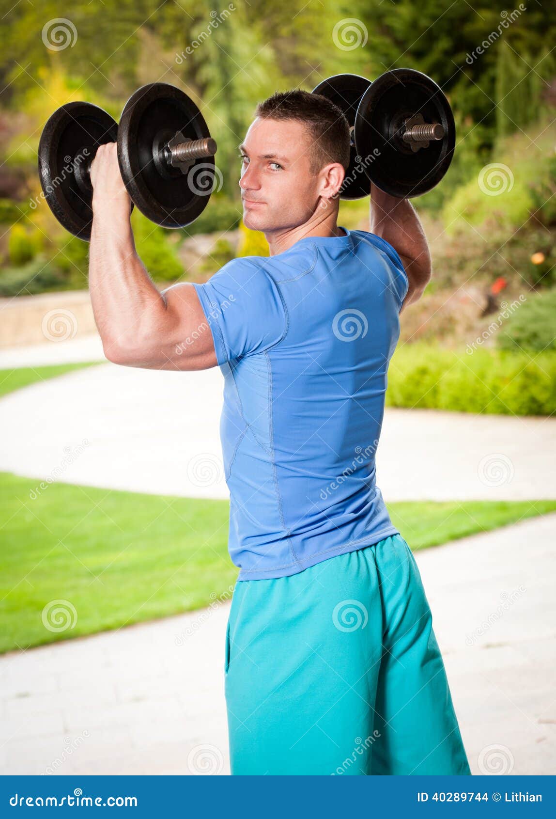 Get fit. stock photo. Image of exercise, attractive, outdoors - 40289744