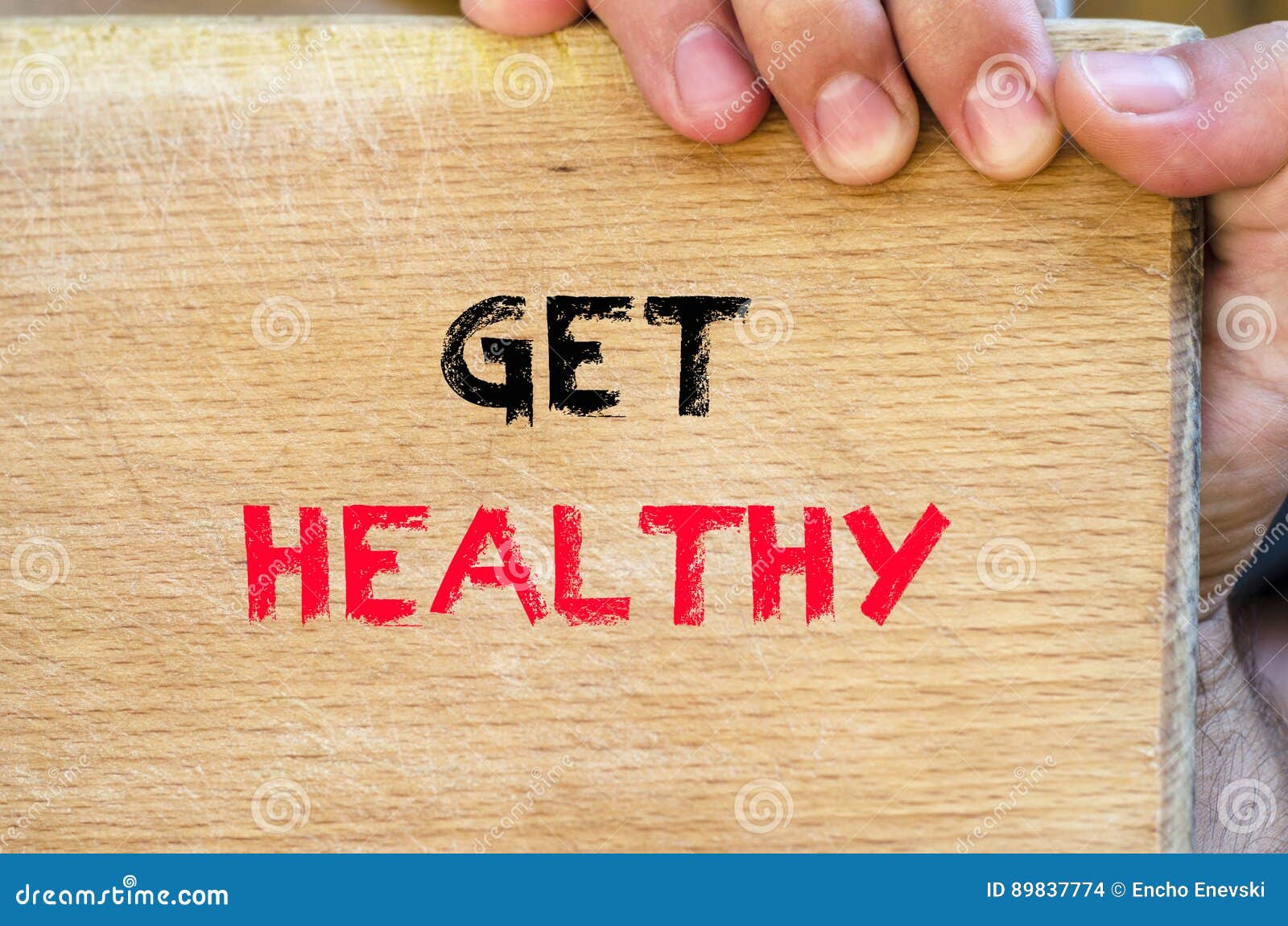 Get healthy text concept stock photo. Image of sporty - 89837774