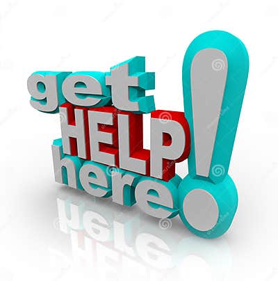 Get Help Here - Customer Support Service Solutions Stock Illustration ...