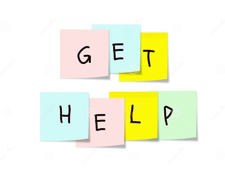Get Help Sticky Notes stock illustration. Illustration of notes - 26616655