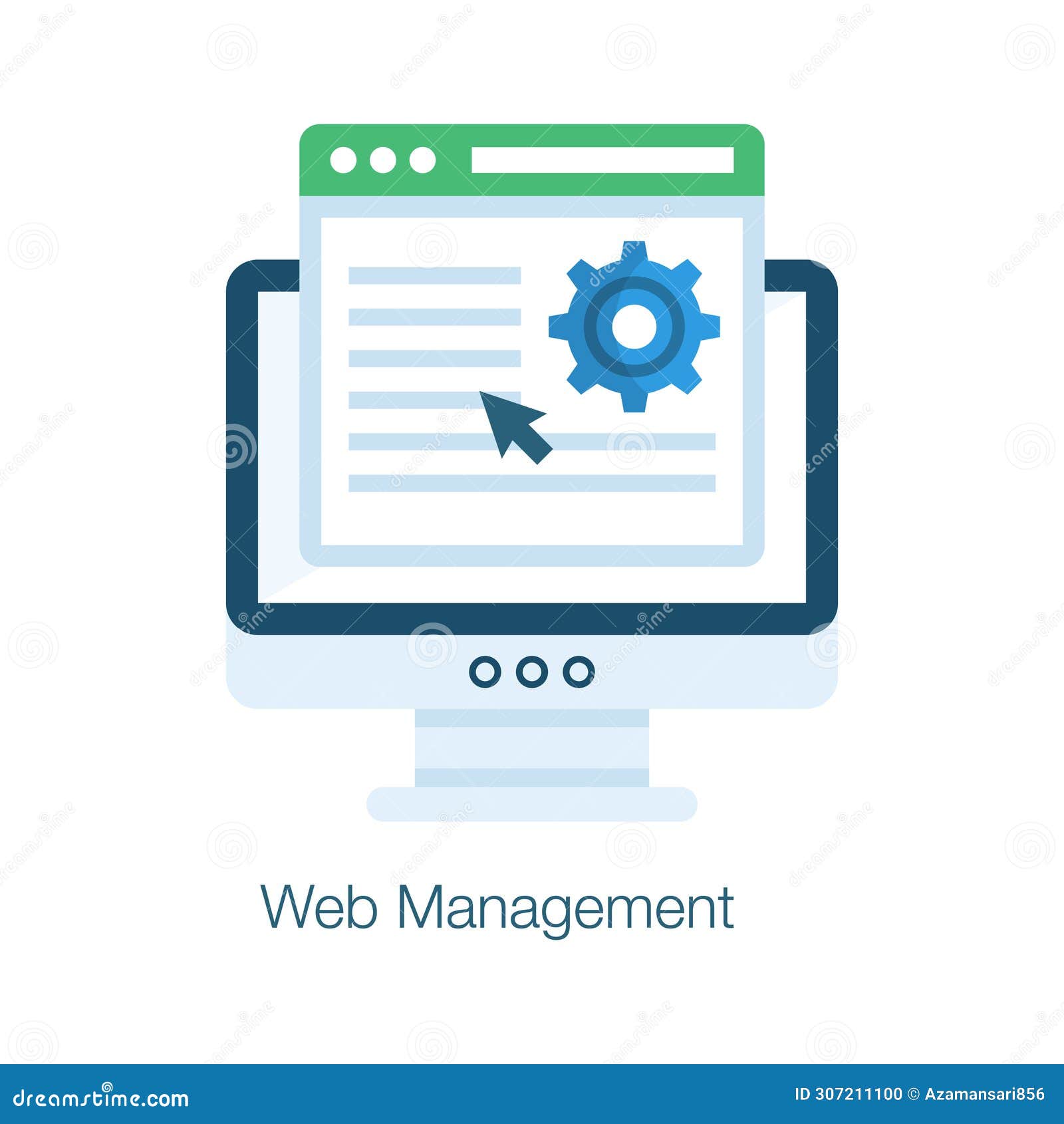 Get Hold on this Amazing Flat Concept Icon of Website Management Stock ...