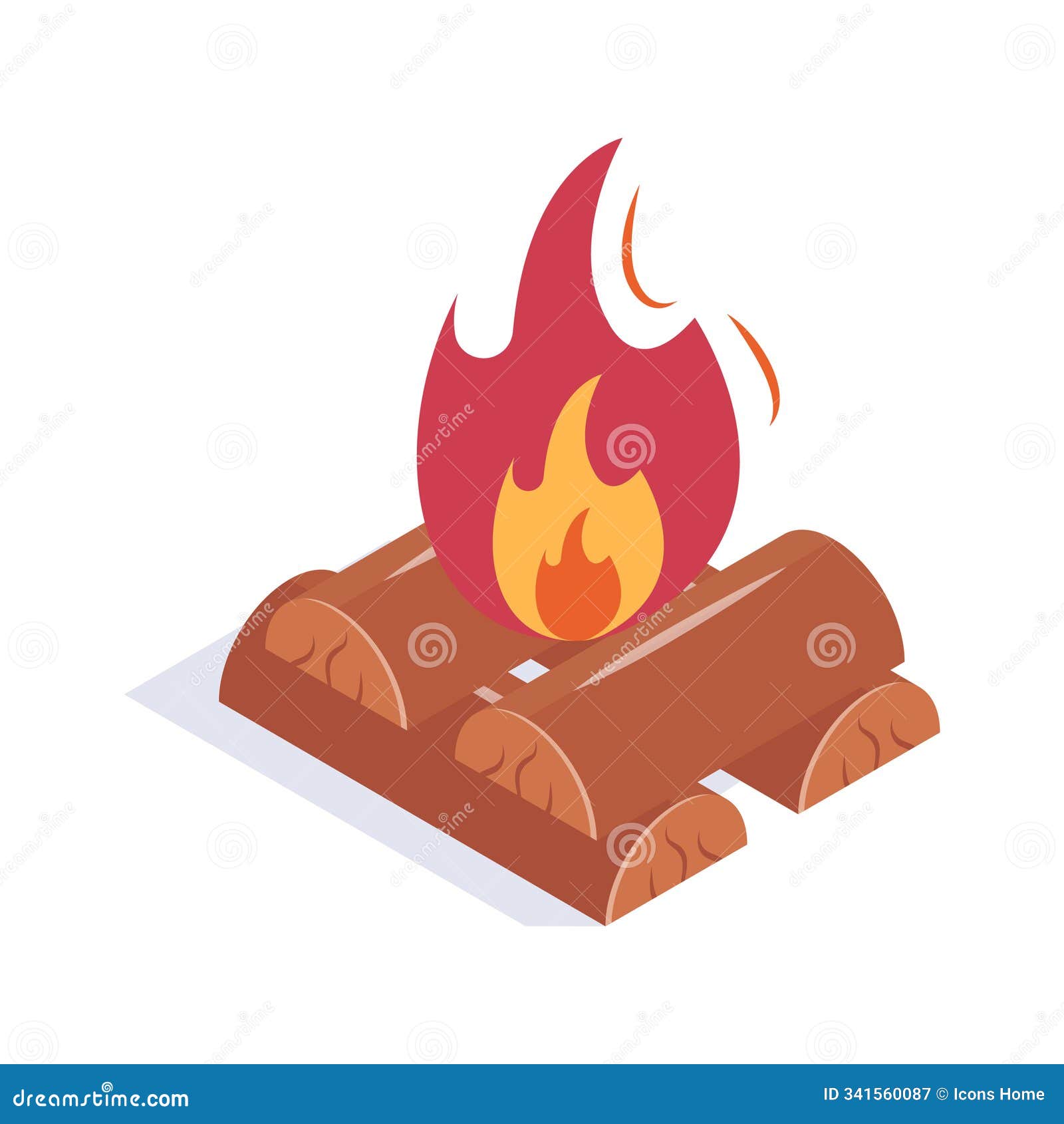 Get Hold on this Amazing Icon of Campfire Isometric Style Stock ...