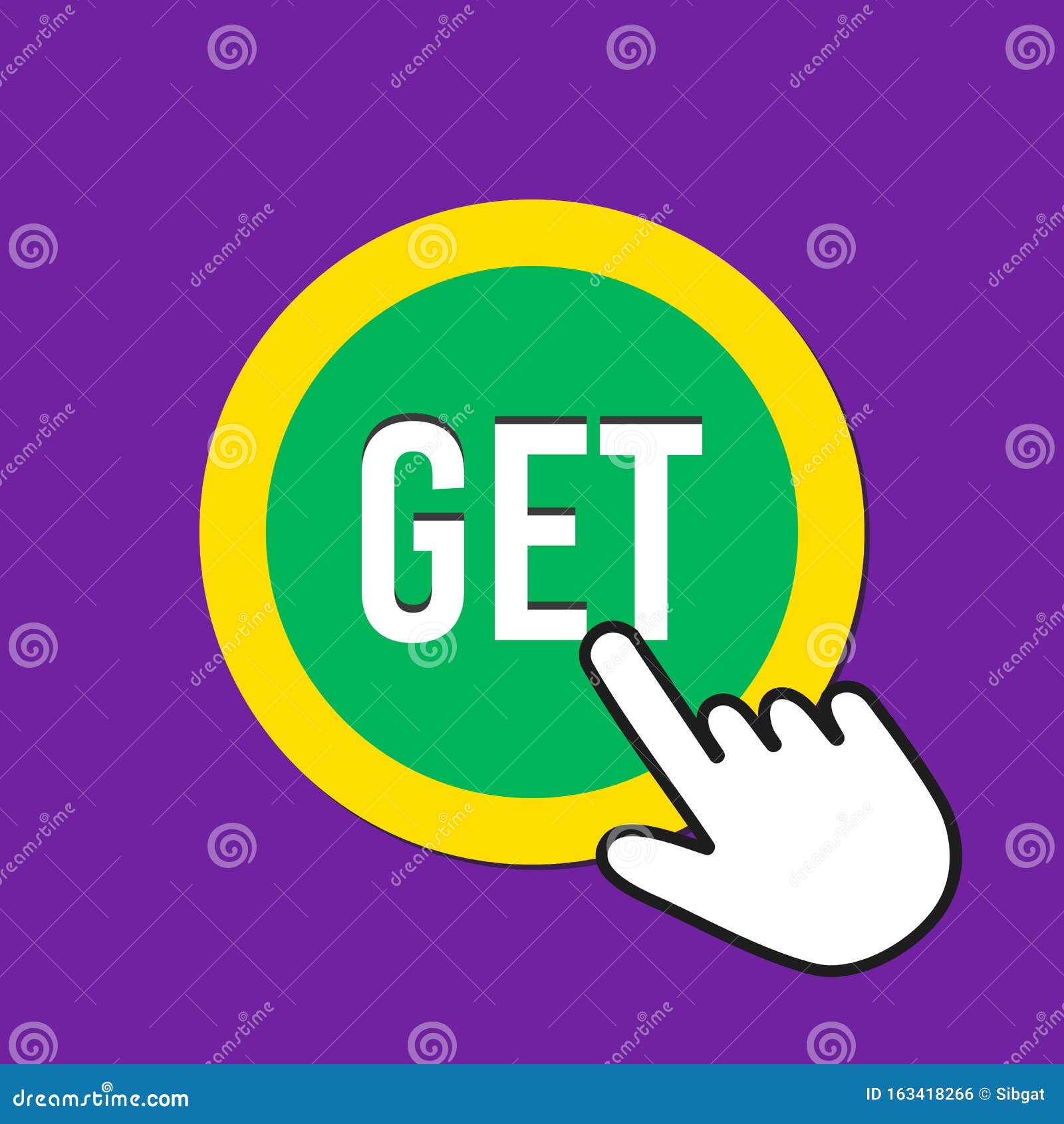 Get Icon. Receiving Concept Stock Vector - Illustration of isolated ...