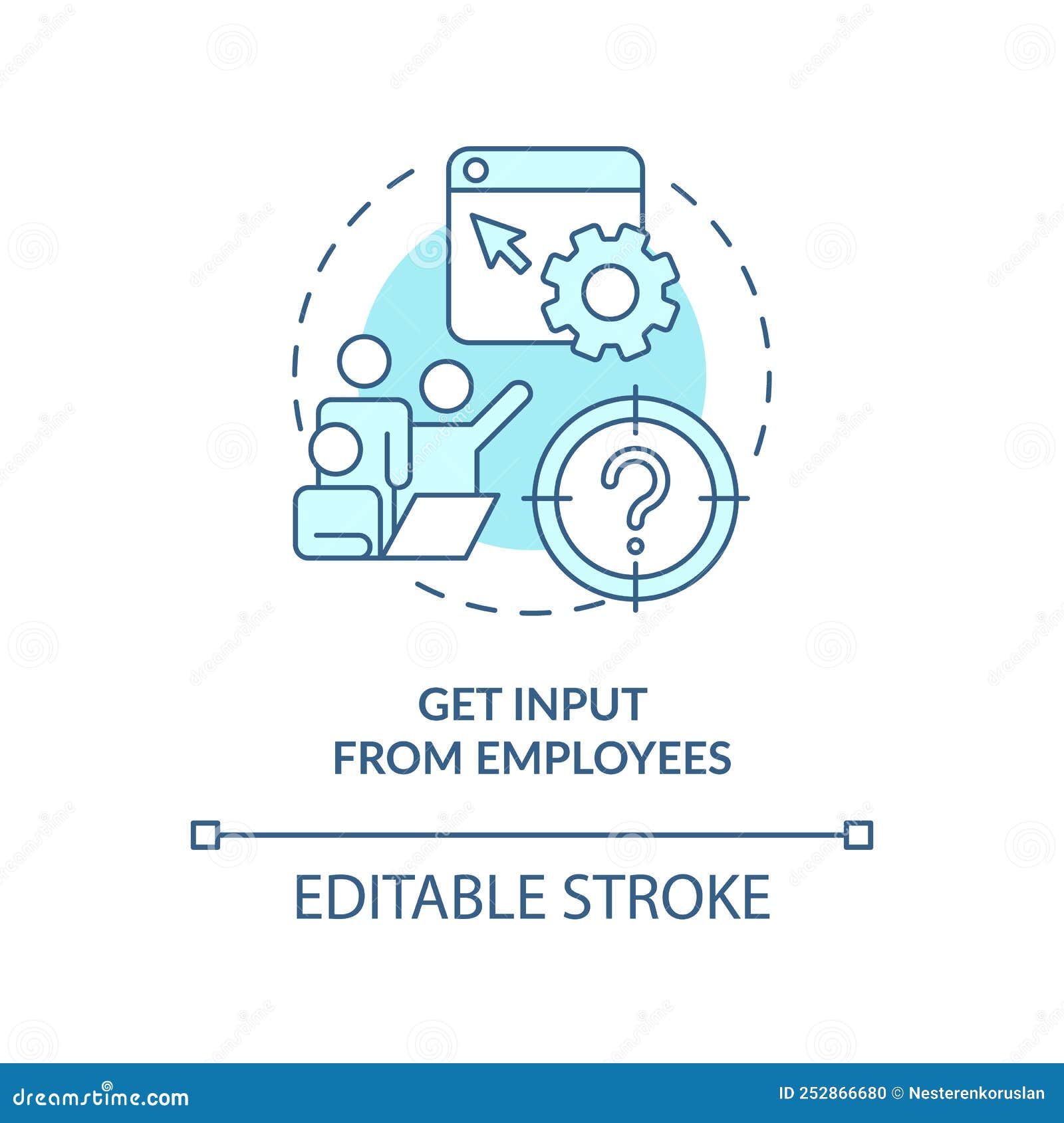 Get Input from Employees Turquoise Concept Icon Stock Vector ... Get Input from Employees Turquoise Concept Icon Stock Vector ...