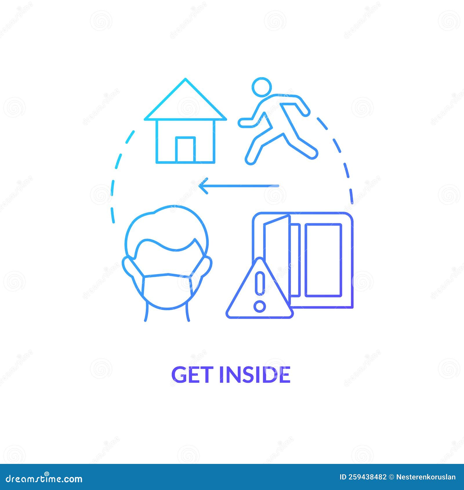 Get Inside Blue Gradient Concept Icon Stock Vector - Illustration of ...