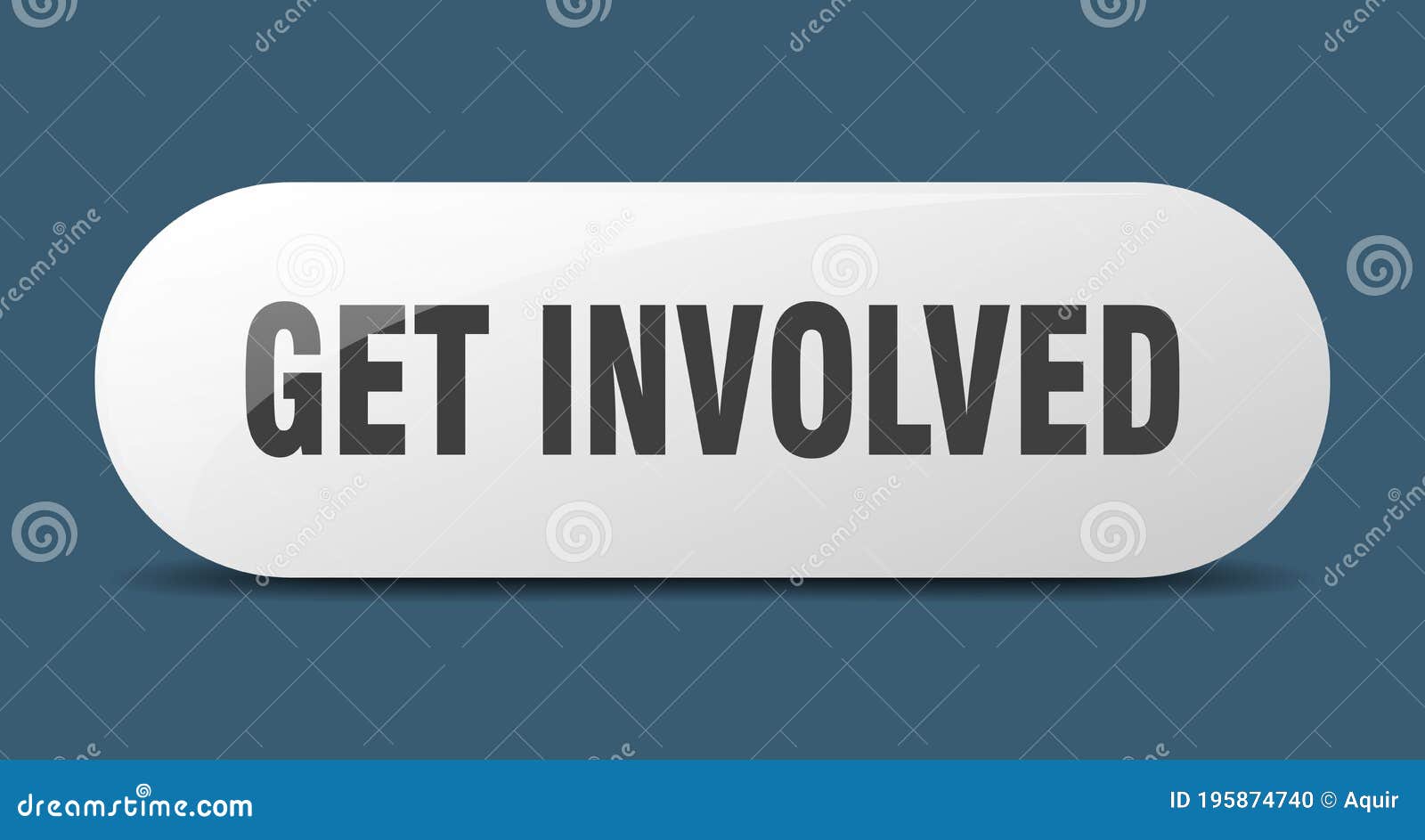 Get Involved Button. Sticker. Banner. Rounded Glass Sign Stock Vector ...