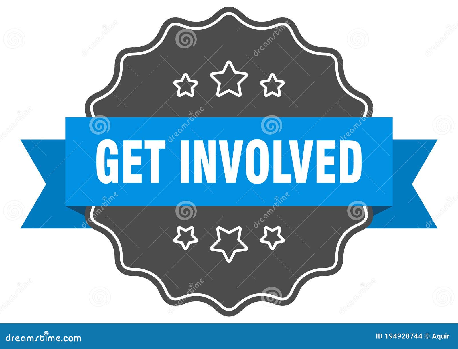 Get Involved Label. Get Involved Isolated Seal. Sticker. Sign Stock ...