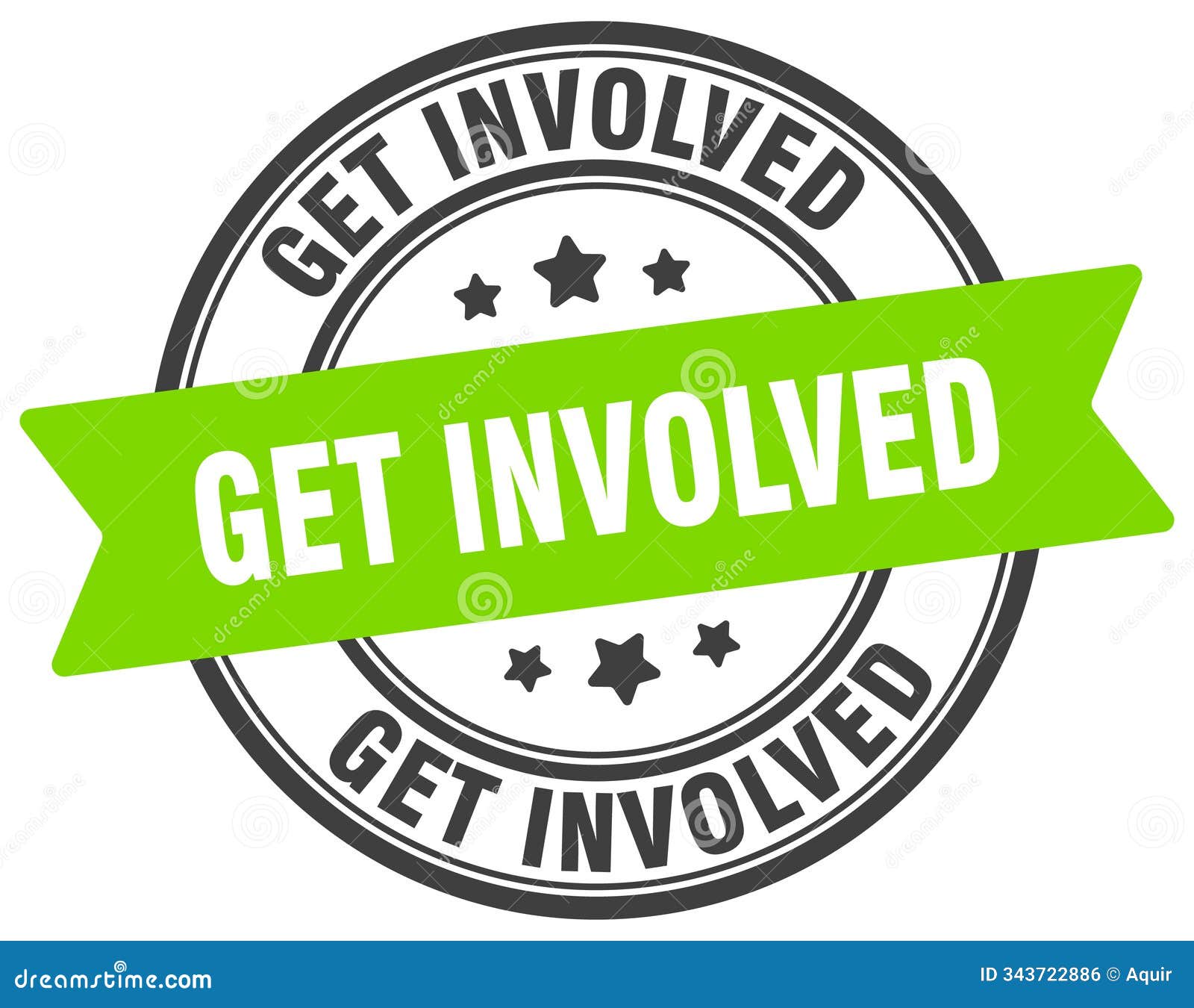 Get Involved Stamp. Get Involved Label on Transparent Background. Round ...