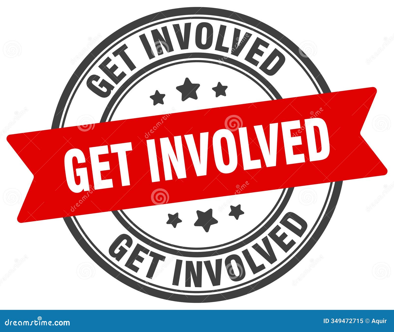 Get Involved Stamp. Get Involved Label On Transparent Background. Round ...