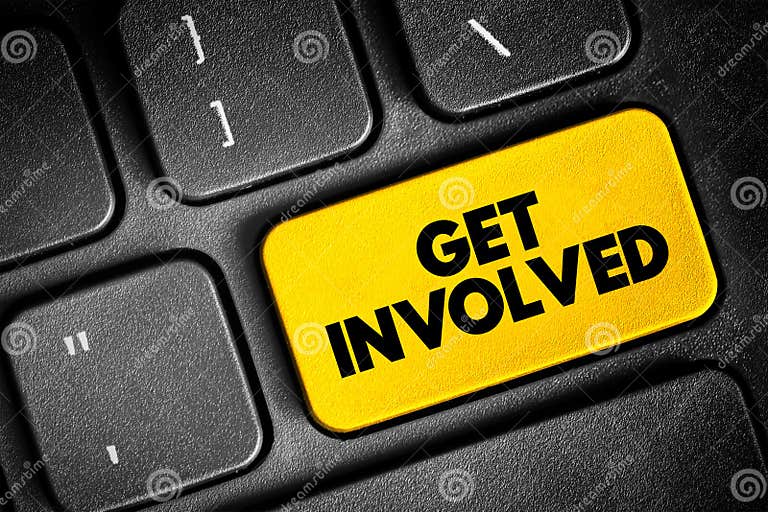 Get Involved Text Button on Keyboard, Concept Background Stock ...