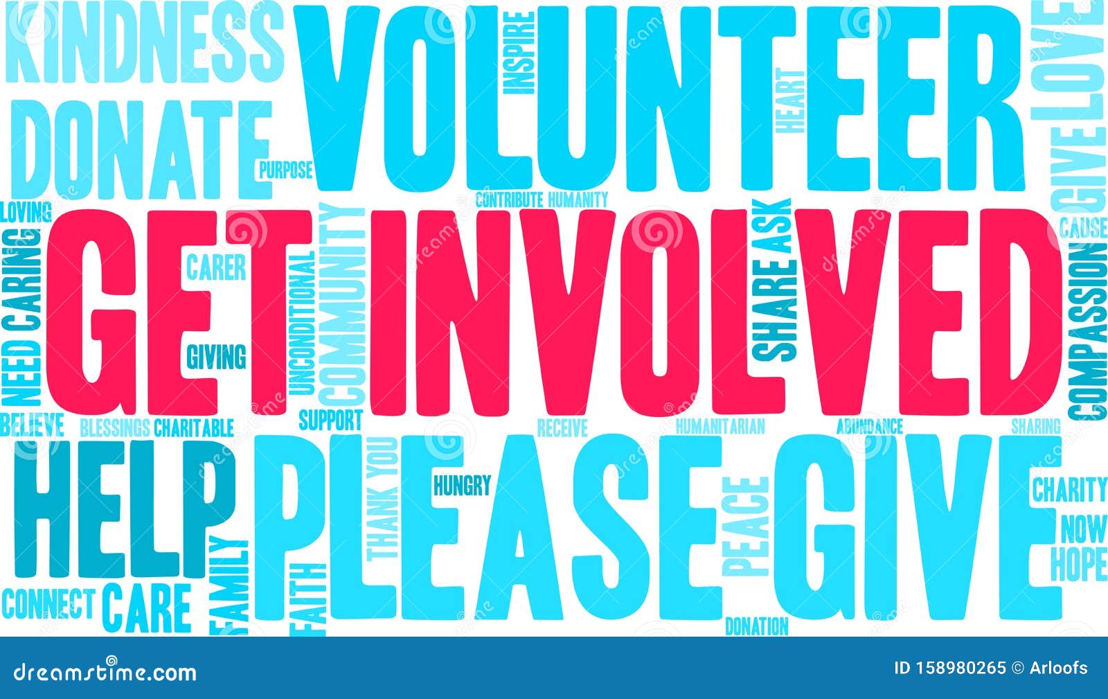 Get Involved Word Cloud. stock vector. Illustration of love - 158980265