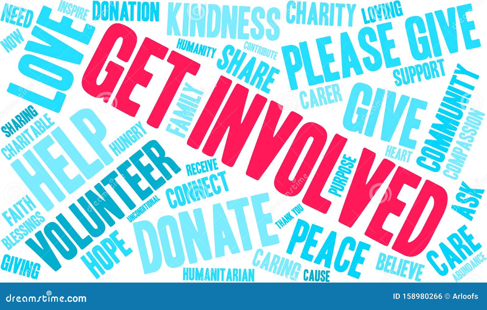 Get Involved Word Cloud. stock vector. Illustration of blessings ...