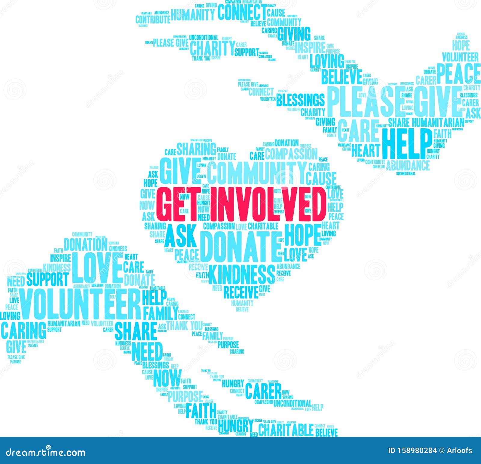 Get Involved Word Cloud. stock vector. Illustration of love - 158980284