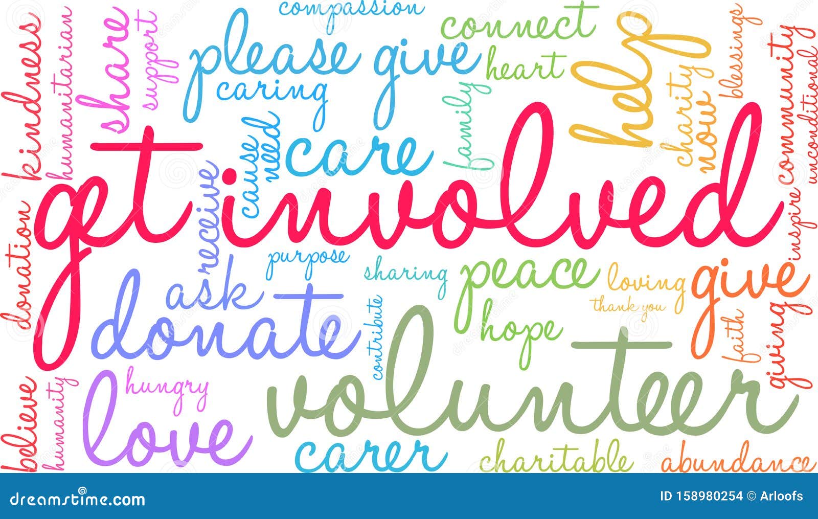 Get Involved Word Cloud. stock vector. Illustration of loving - 158980254