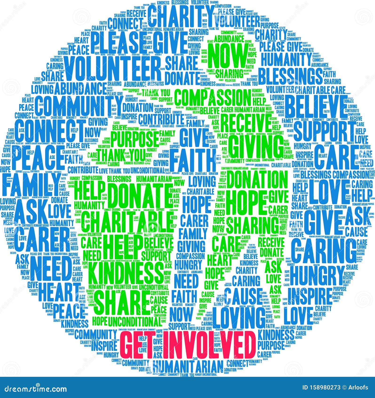 Get Involved Word Cloud. stock vector. Illustration of hope - 158980273