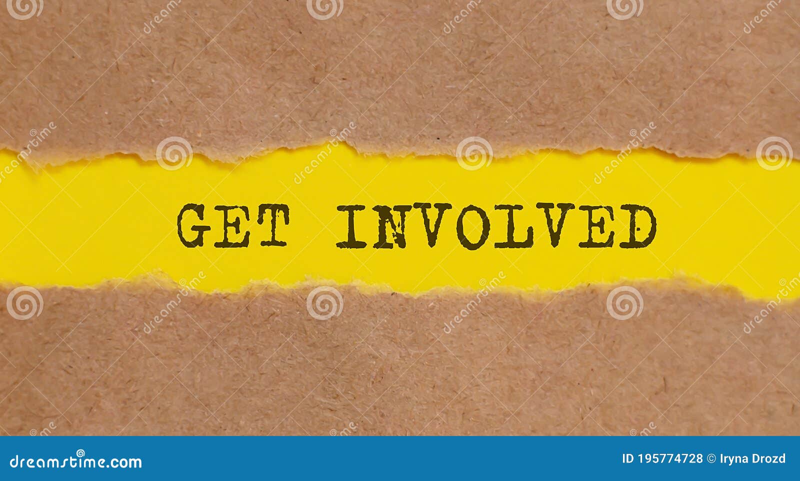 Get Involved Written Text Under Torn Paper Stock Photo - Image of note ...