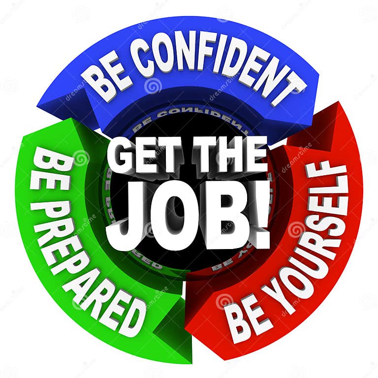 Get the Job - Arrows Diagram Stock Illustration - Illustration of ...