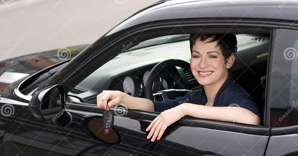 Get the Keys Driver Hands Over Electronic Car Key Stock Photo - Image ...