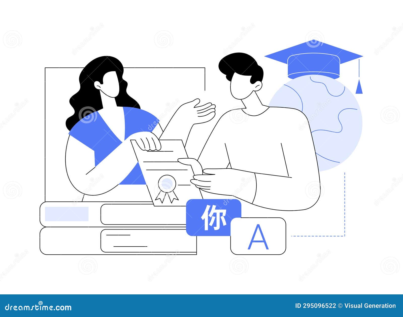 Get Language Certificate Abstract Concept Vector Illustration. Stock Illustration - Illustration ...