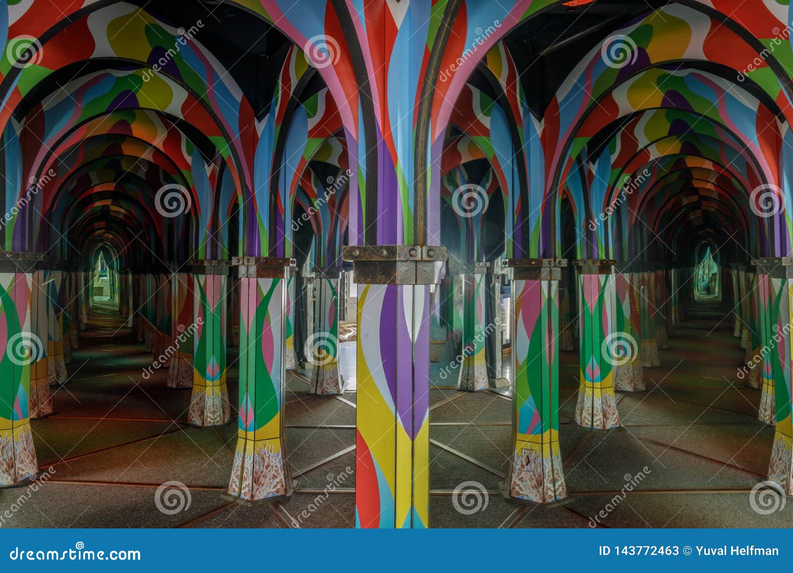 Monterey, California - March 31, 2019: Inside the Monterey Mirror Maze ...
