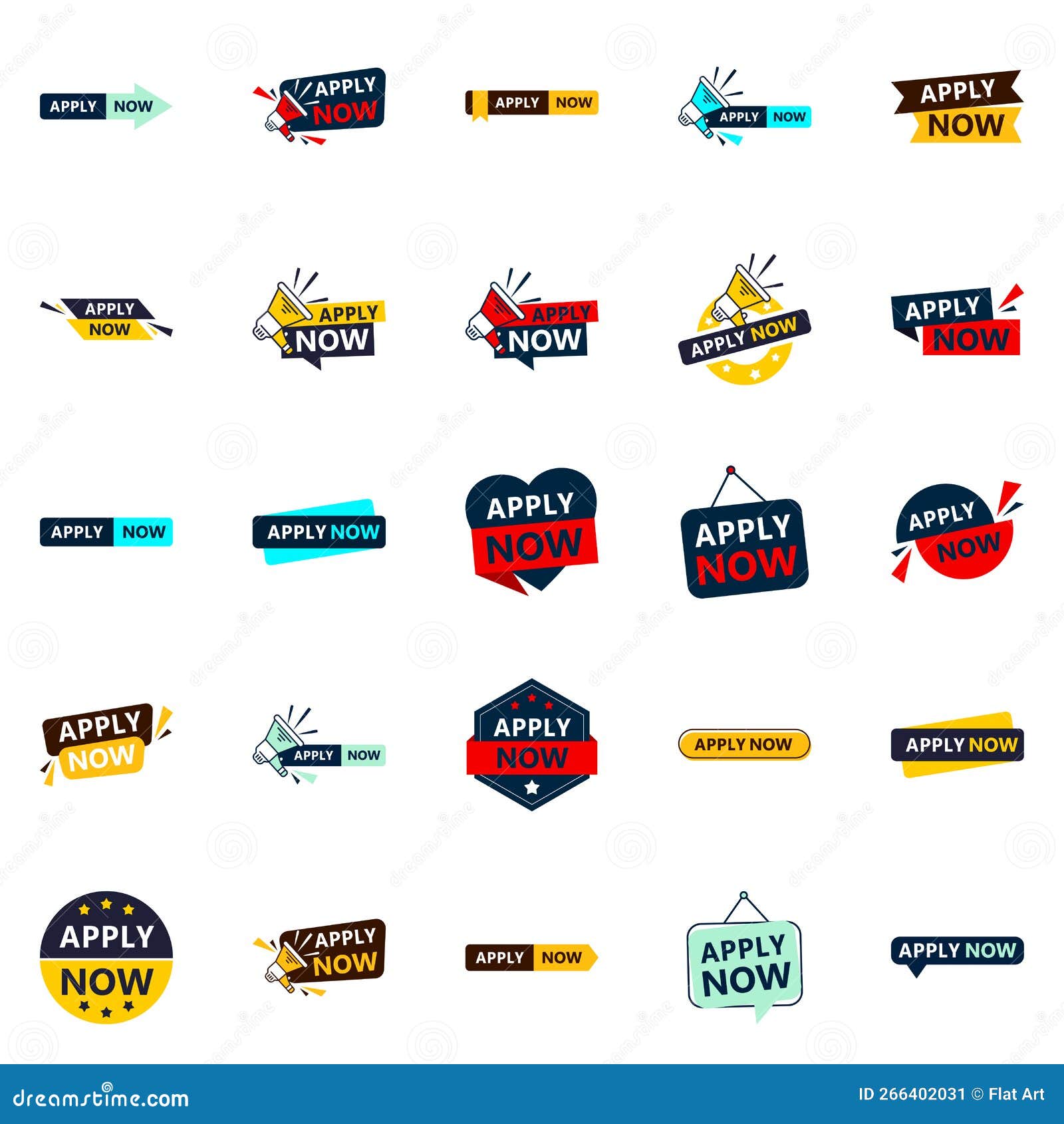 Get More Applications with Our Pack of 25 Apply Now Banners Stock ...
