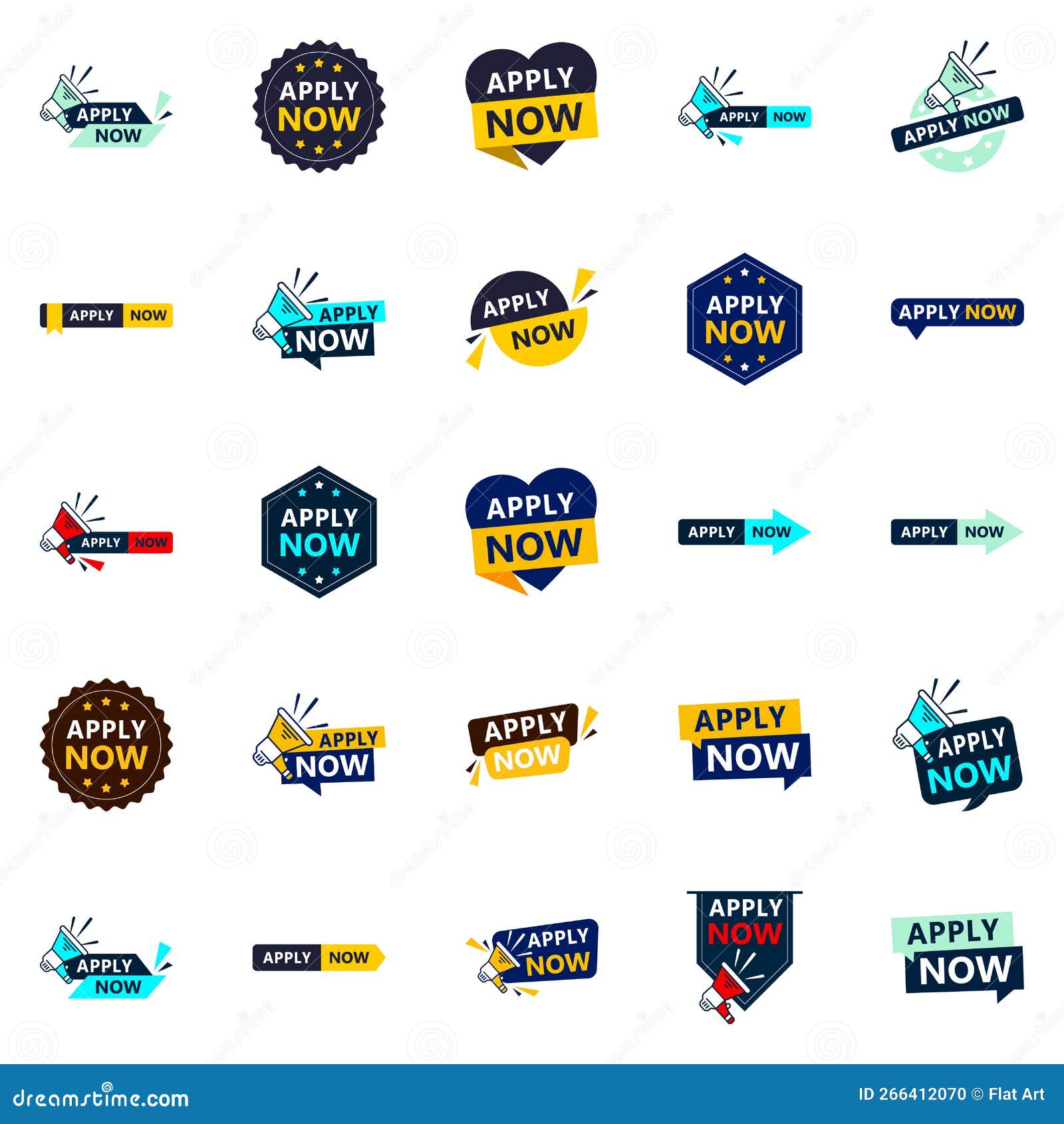 Get More Applications with Our Pack of 25 Apply Now Banners Stock ...
