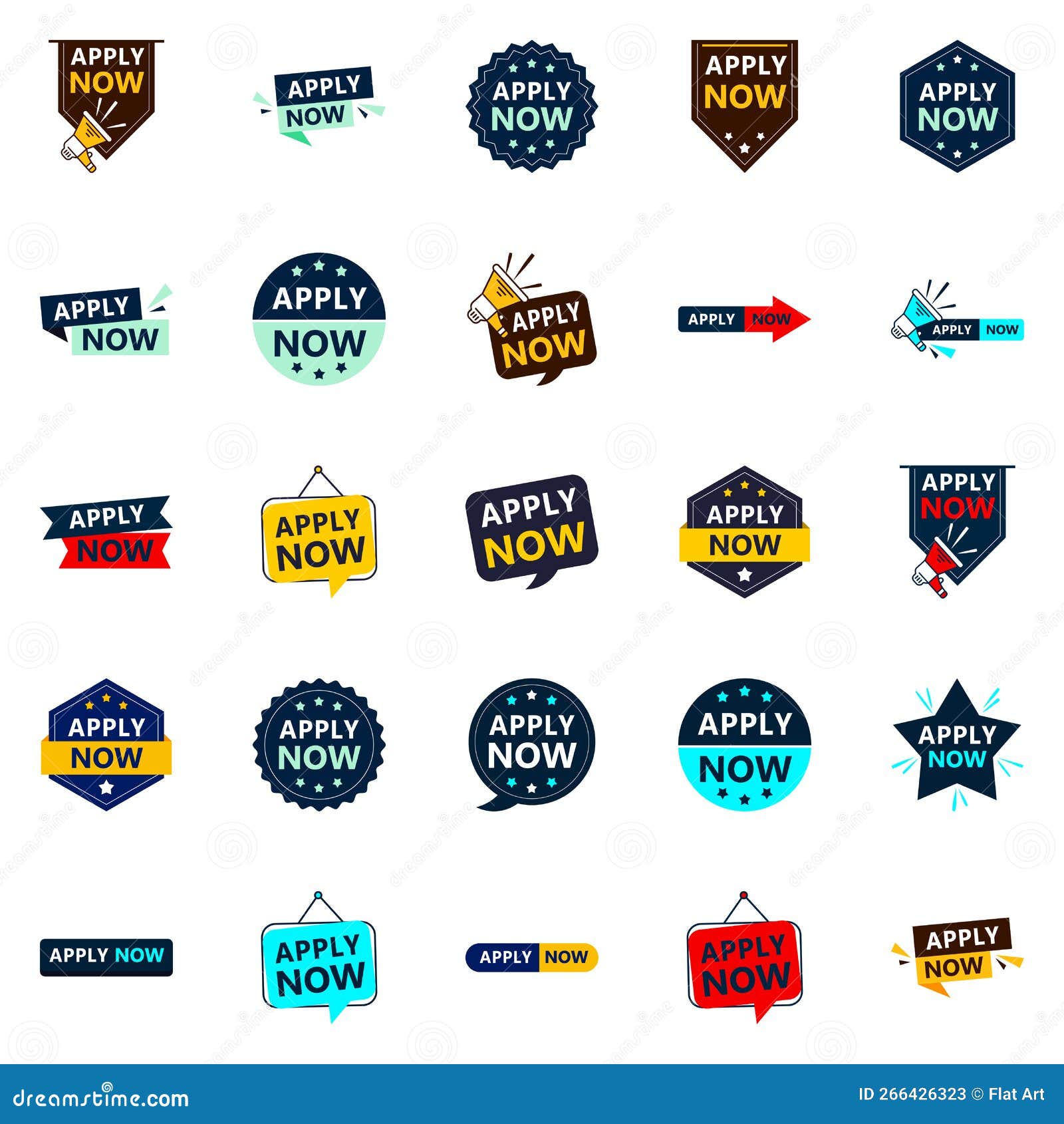 Get More Applications with Our Pack of 25 Apply Now Banners Stock ...