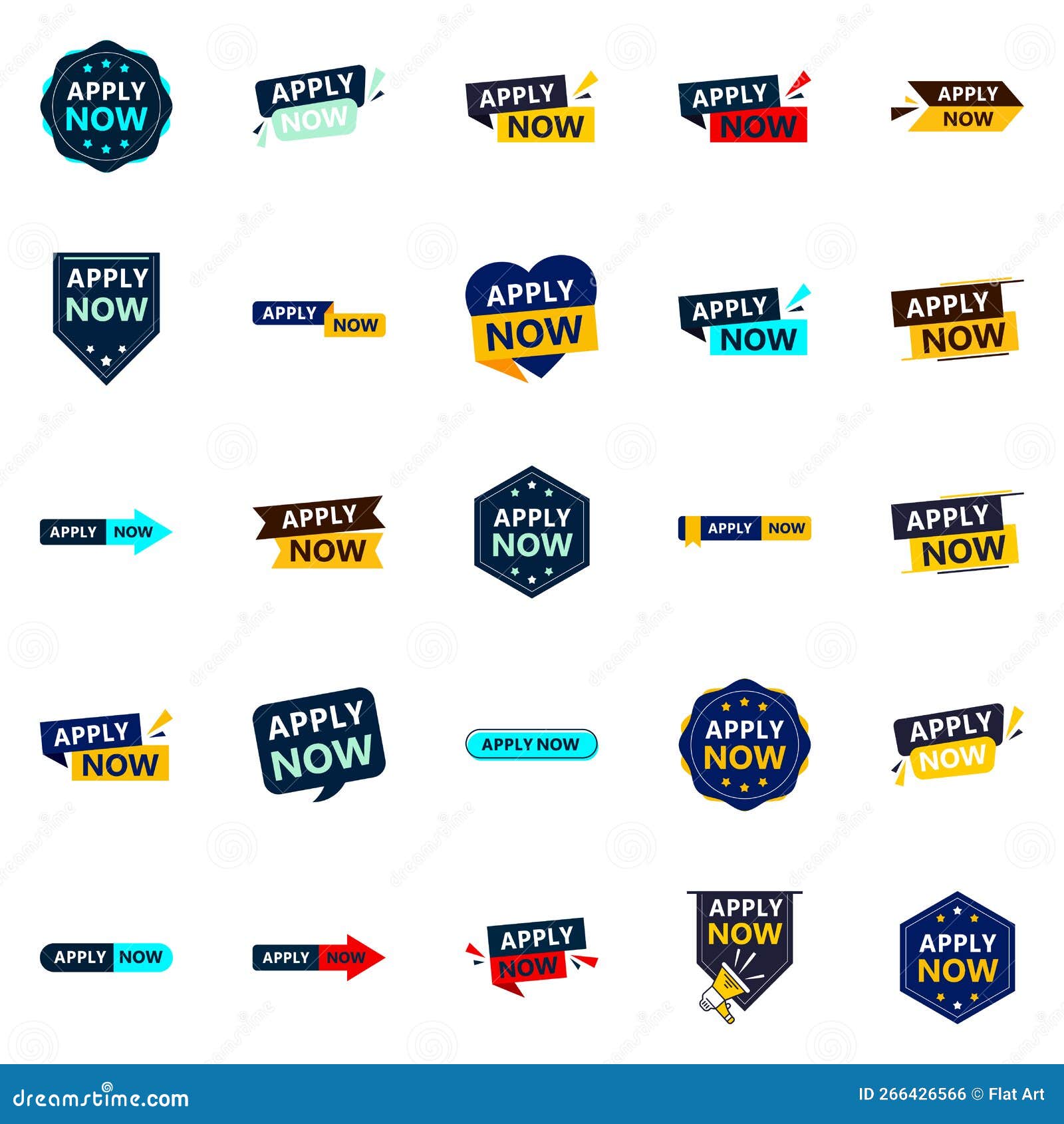 Get More Applications with Our Pack of 25 Apply Now Banners Stock ...