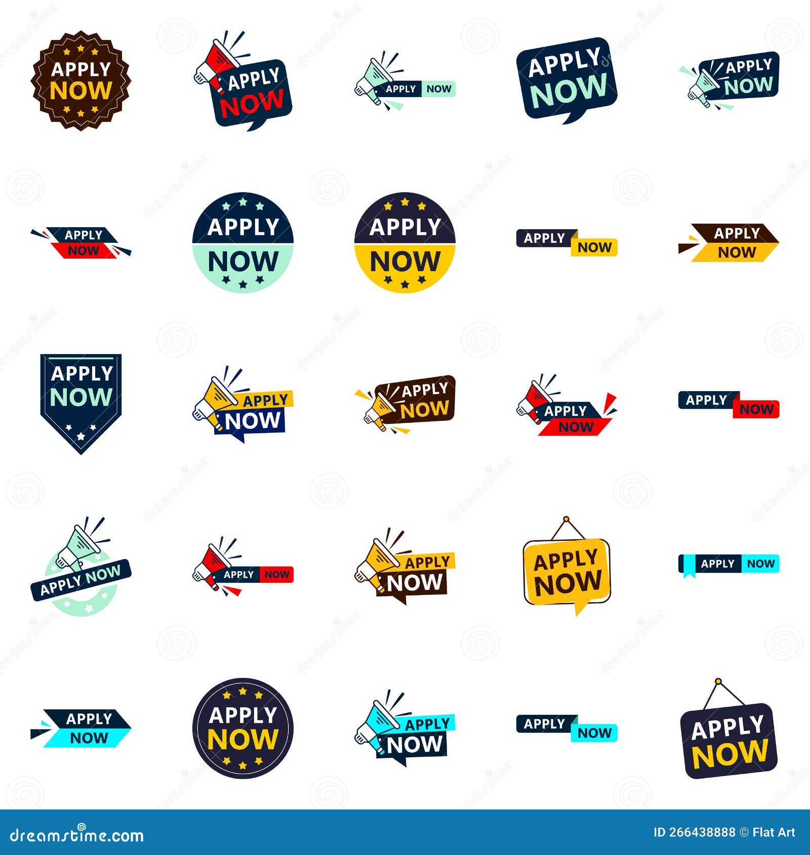 Get More Applications with Our Pack of 25 Apply Now Banners Stock ...