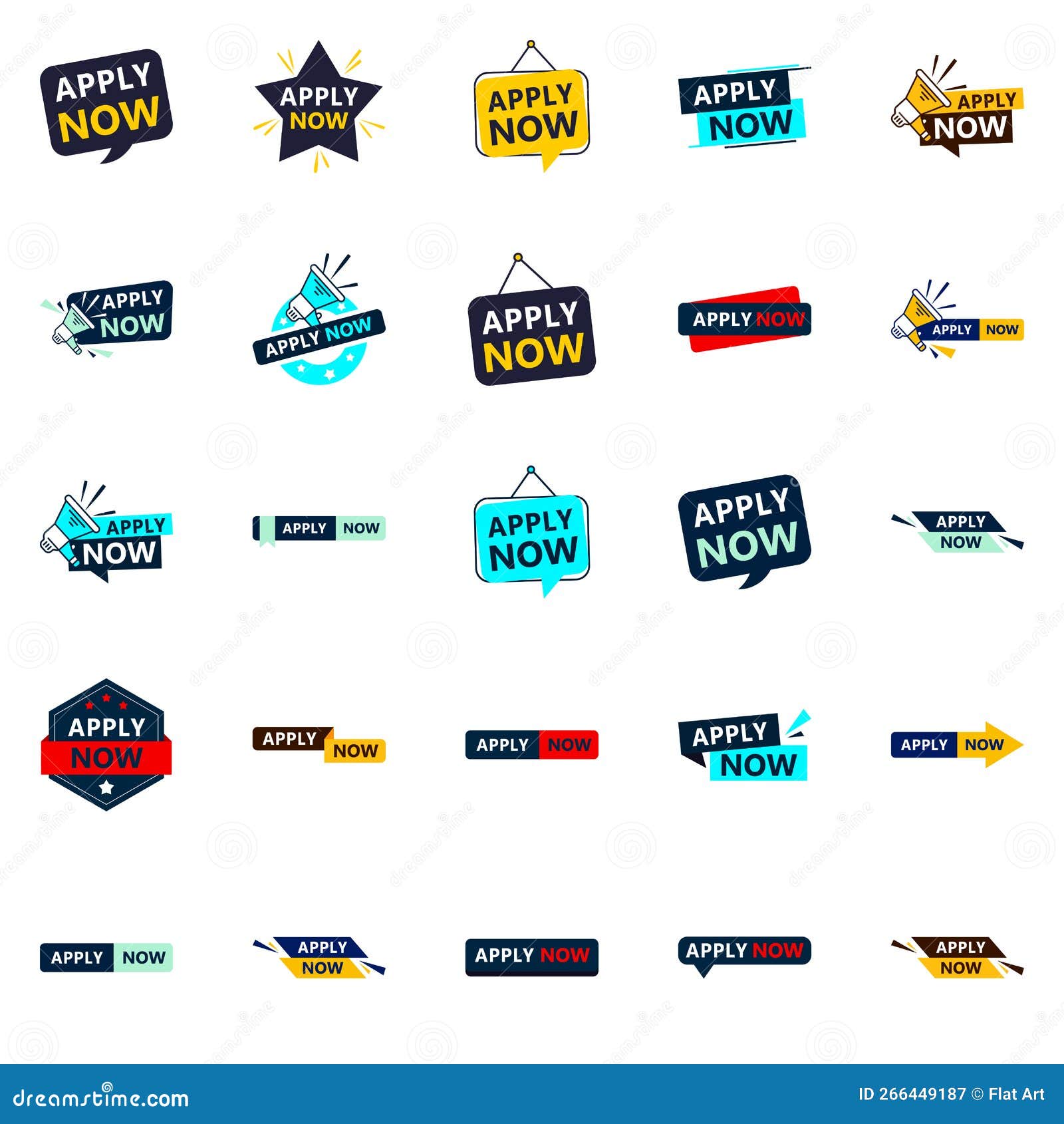 Get More Applications with Our Pack of 25 Apply Now Banners Stock ...