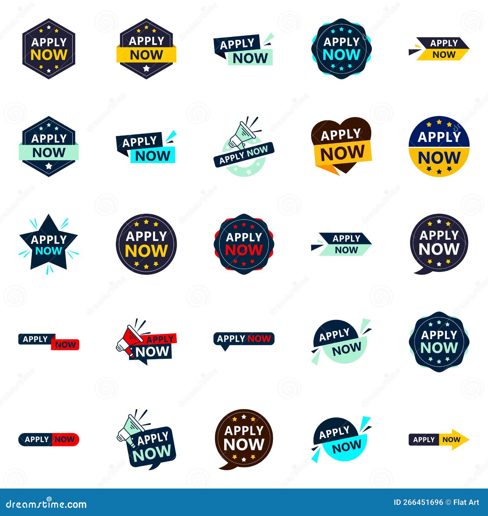 Get More Applications with Our Pack of 25 Apply Now Banners Stock ...