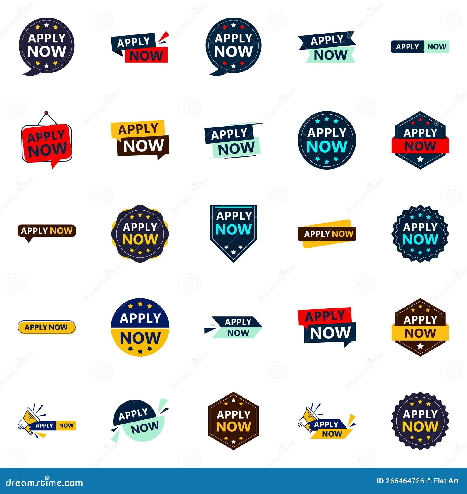 Get More Applications with Our Pack of 25 Apply Now Banners Stock ...