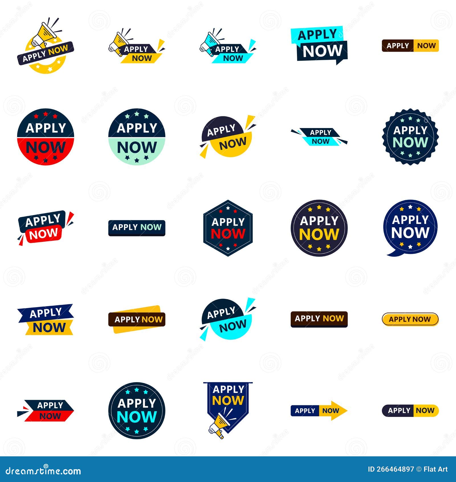 Get More Applications with Our Pack of 25 Apply Now Banners Stock ...