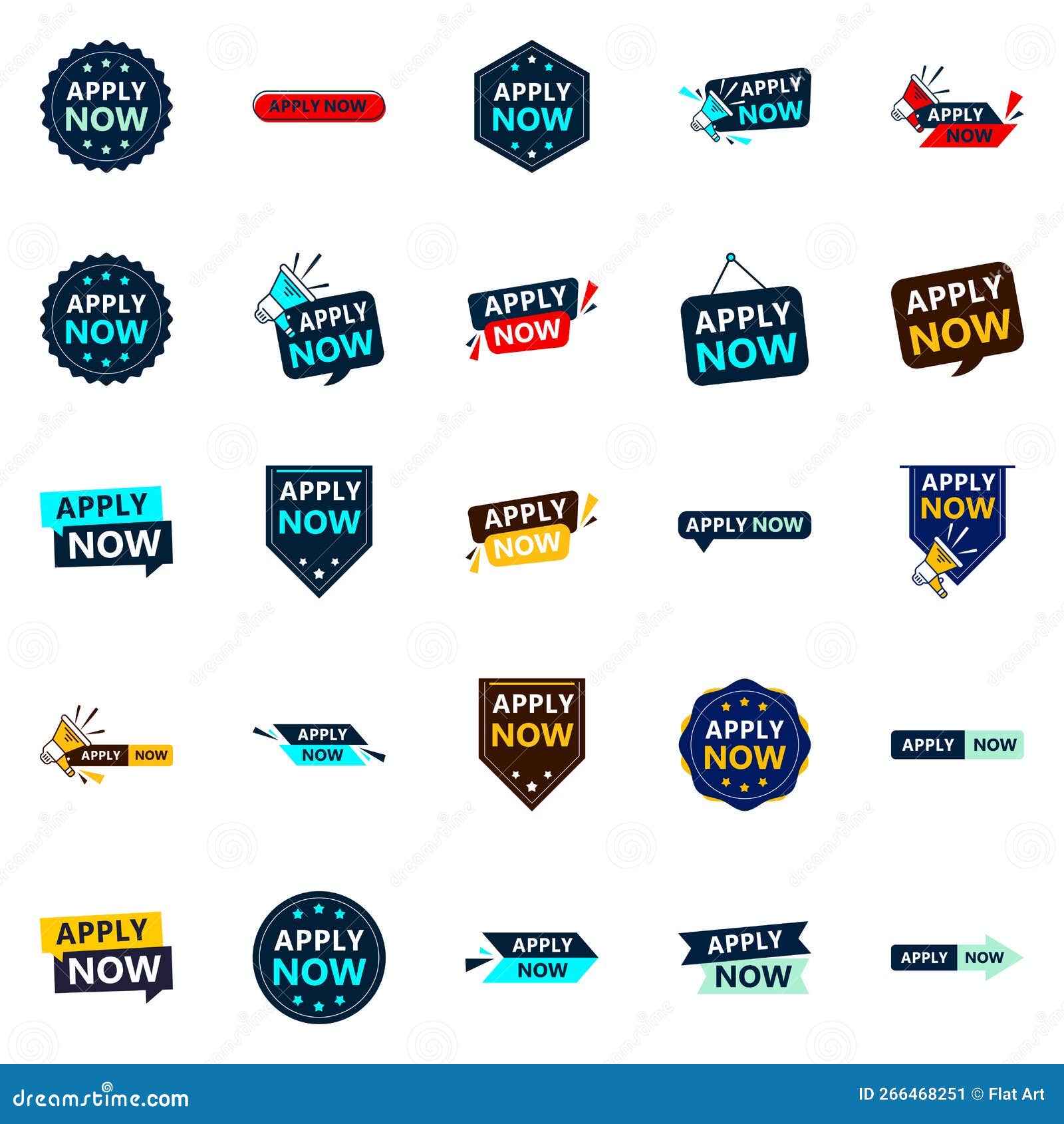 Get More Applications with Our Pack of 25 Apply Now Banners Stock ...