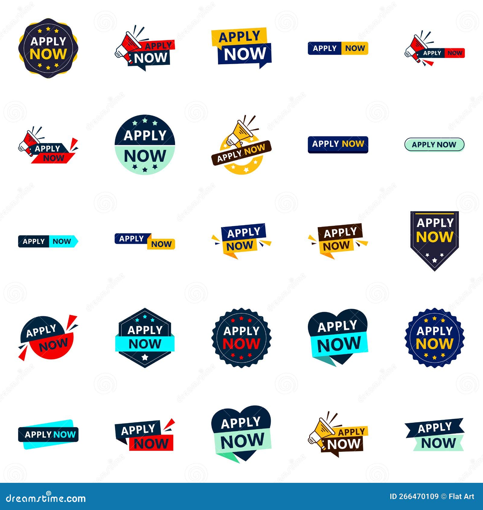 Get More Applications with Our Pack of 25 Apply Now Banners Stock ...