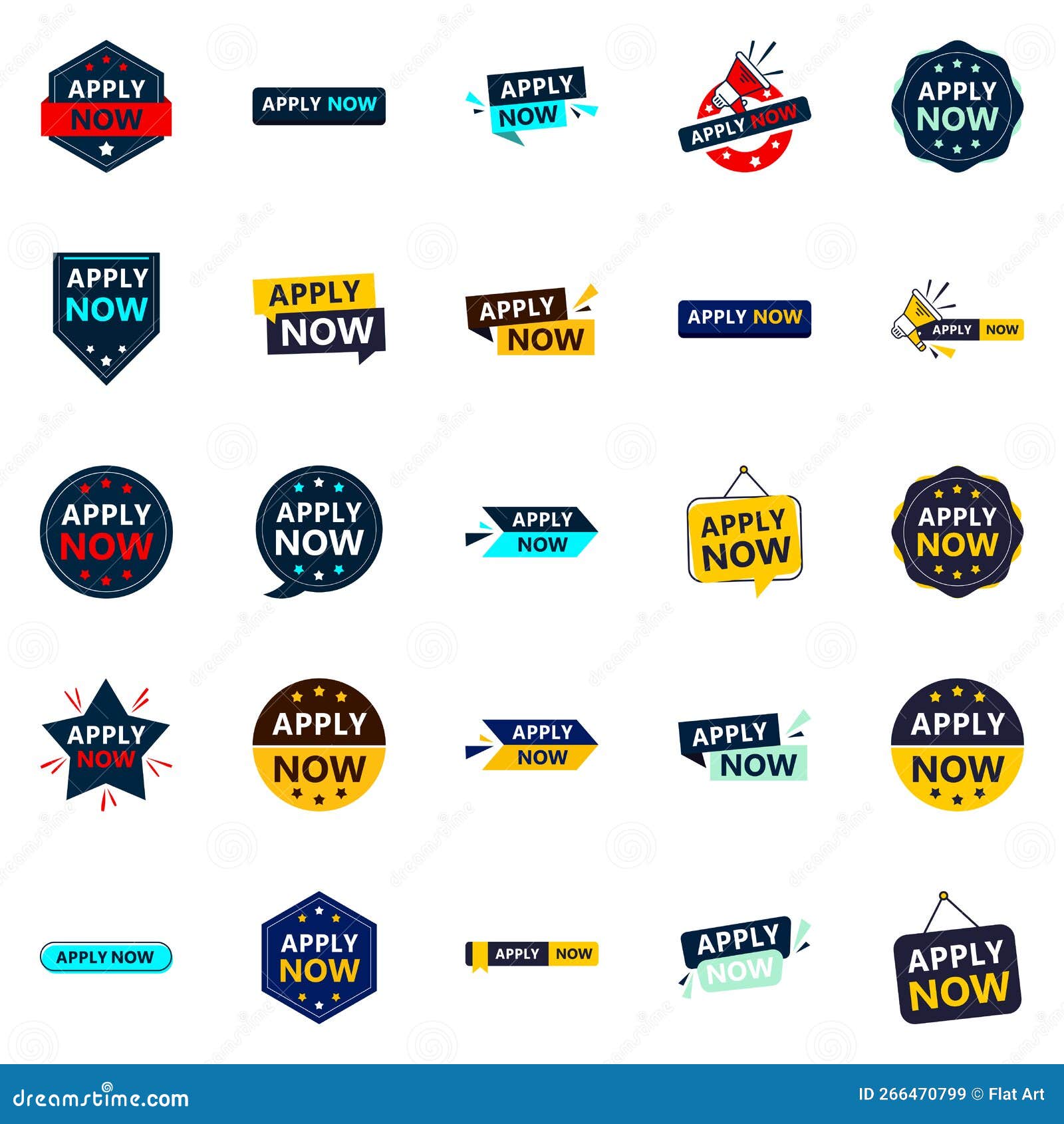 Get More Applications with Our Pack of 25 Apply Now Banners Stock ...