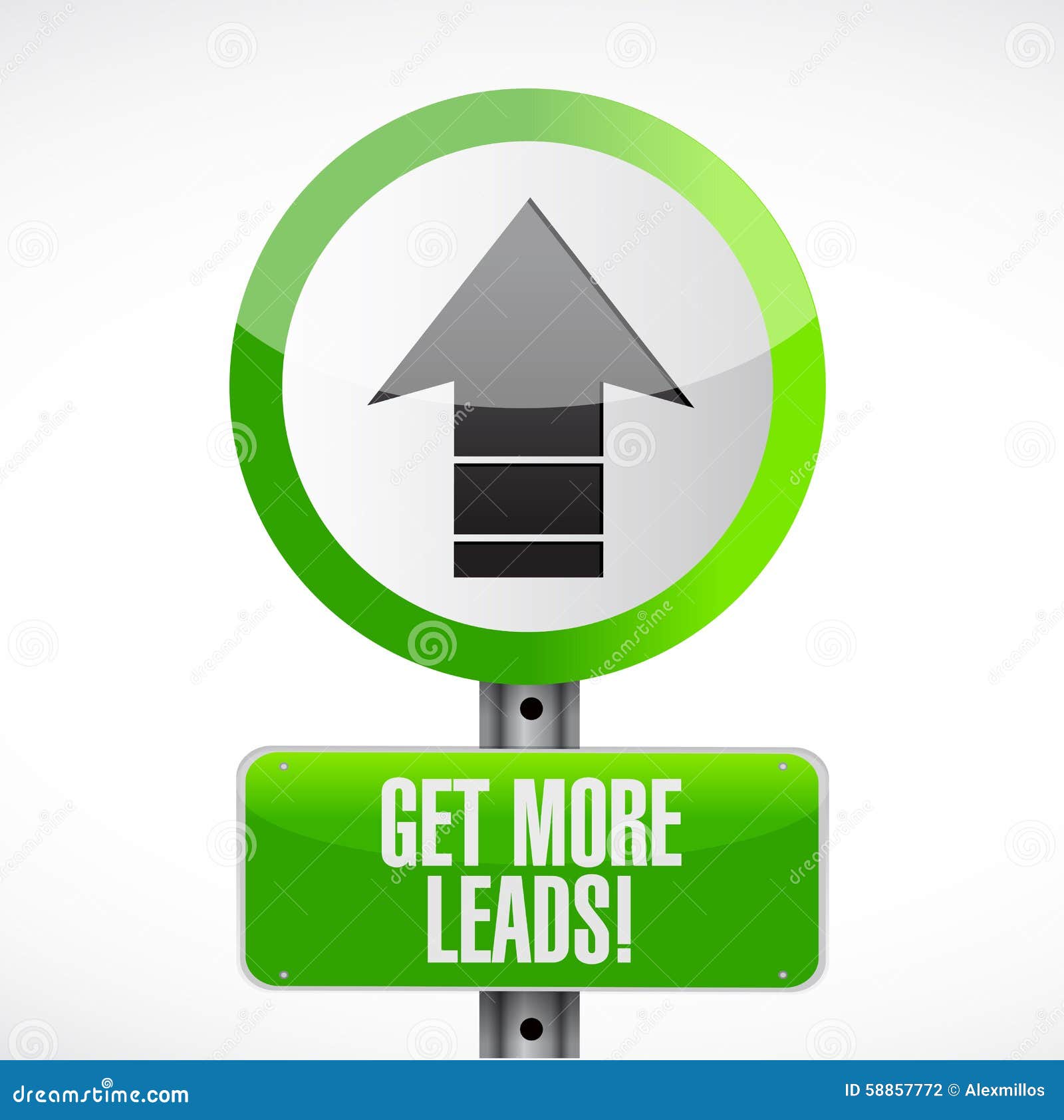 Get More Leads Up Arrow Sign Illustration Stock Illustration ...