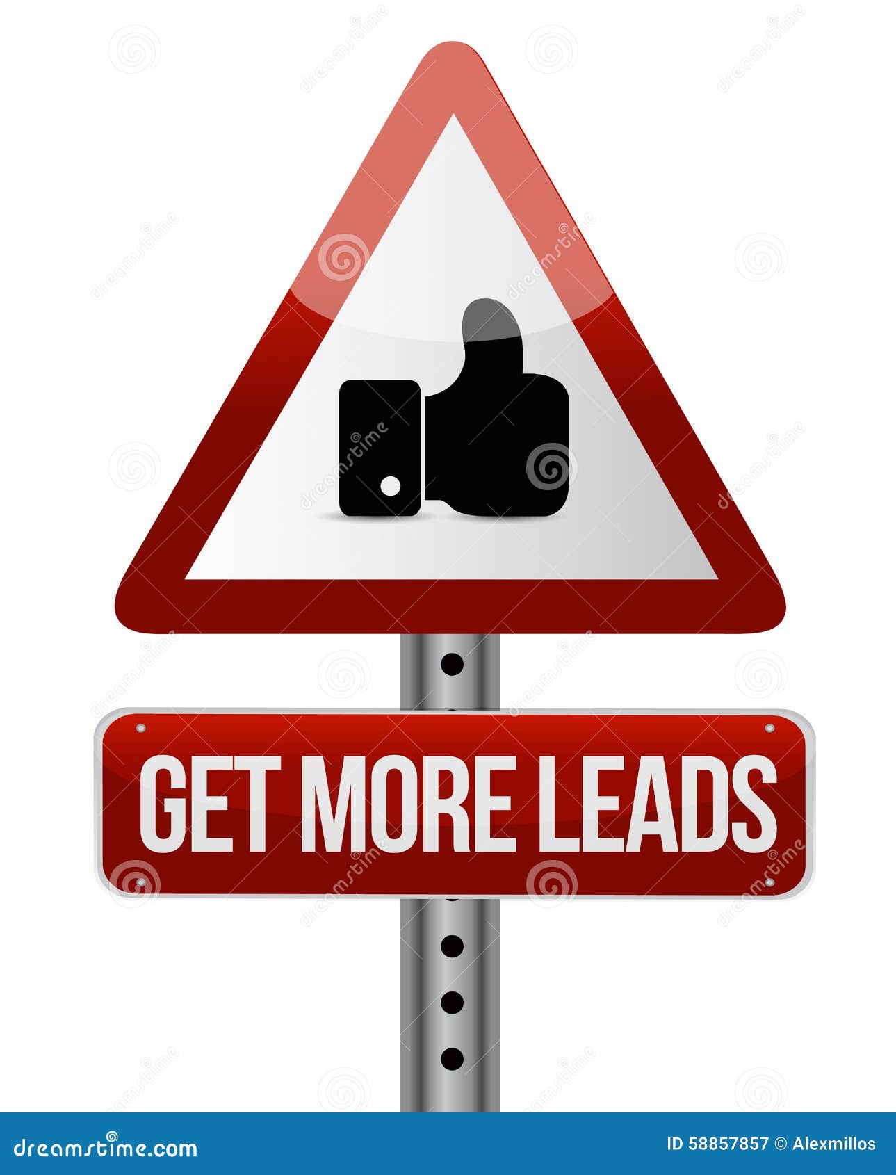 Get More Leads Warning Like Sign Illustration Stock Illustration ...