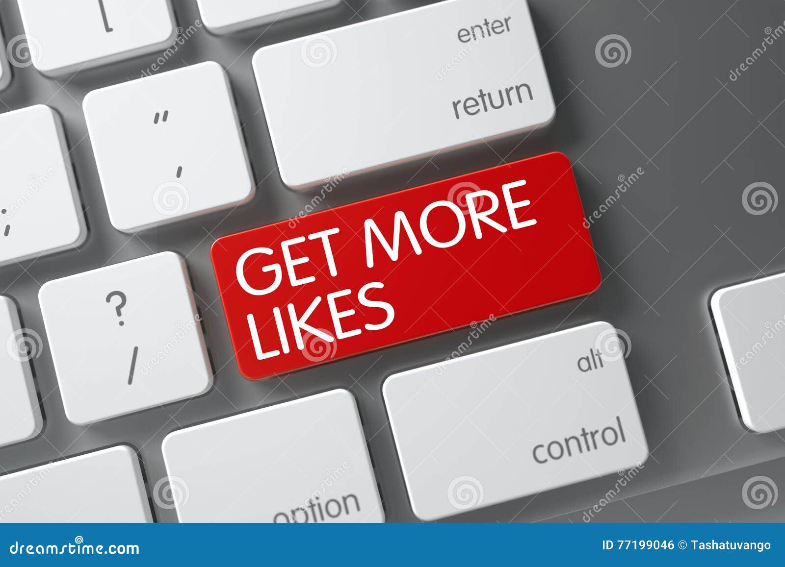 Get More Likes Button. 3D Render. Stock Illustration - Illustration of ...