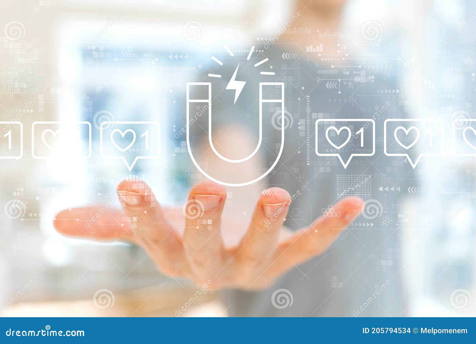 Get More Likes Concept with Young Man Stock Photo - Image of internet ...